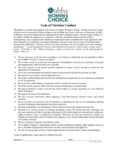 Code of Christian Conduct | Baugher Group, LLC.